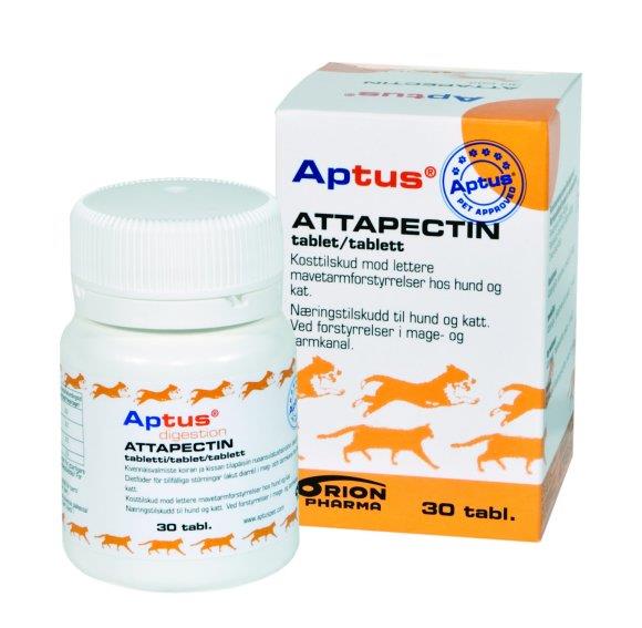 Aptus Attapectin, Mineraltilskud ved diarré. 30 tabletter